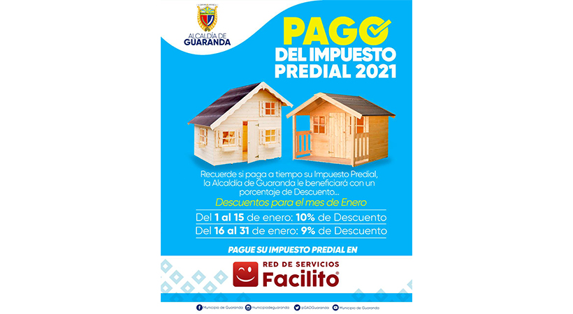 PAGO DE IMPUESTO PREDIAL 2021 - Guaranda
